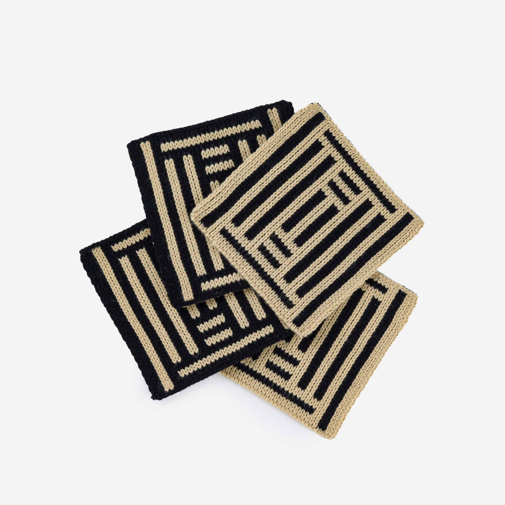 Columns Coaster Set: Black l Small Talk l Columbus, OH